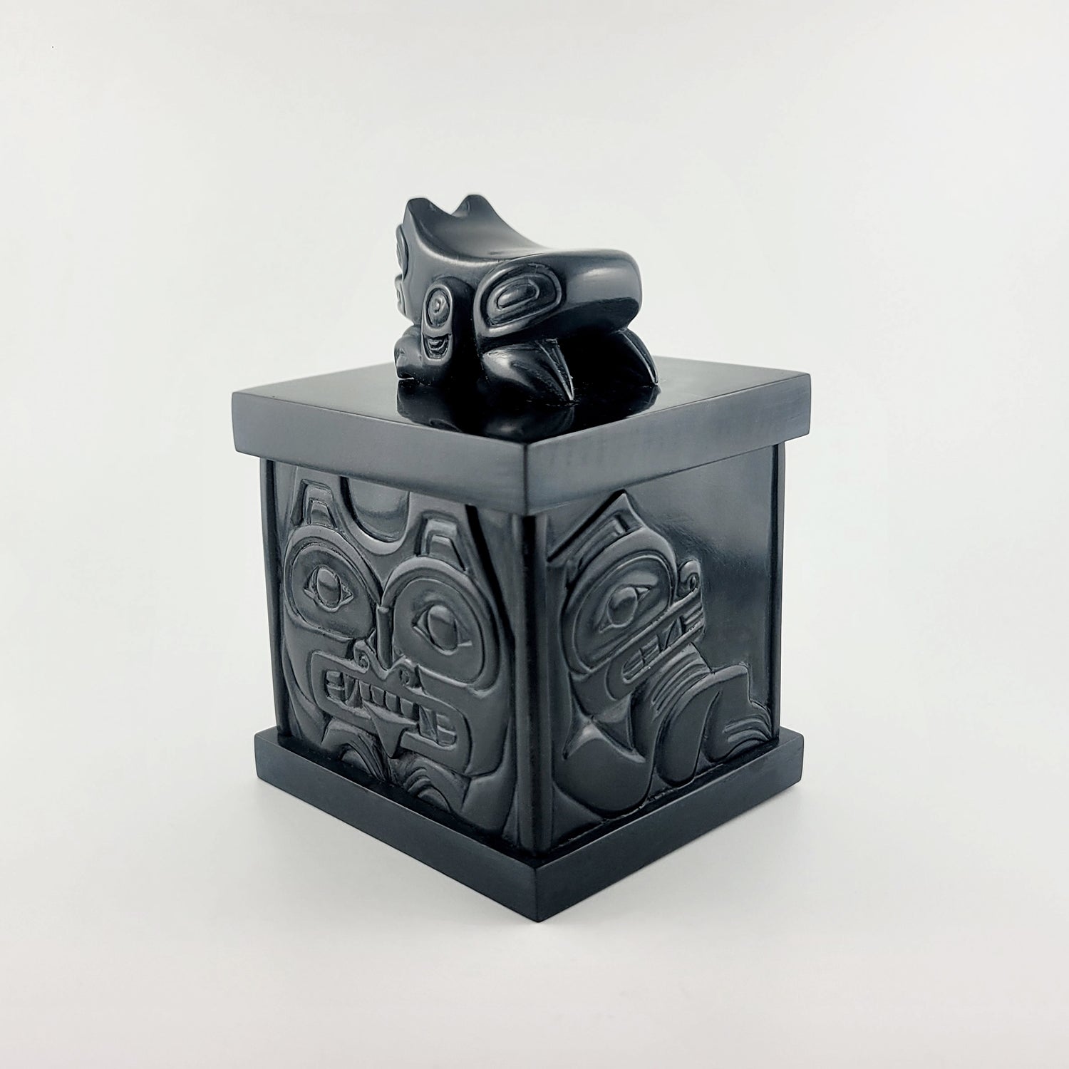 Argillite Bear Box by Gryn White, Haida – Spirits of the West Coast Art ...
