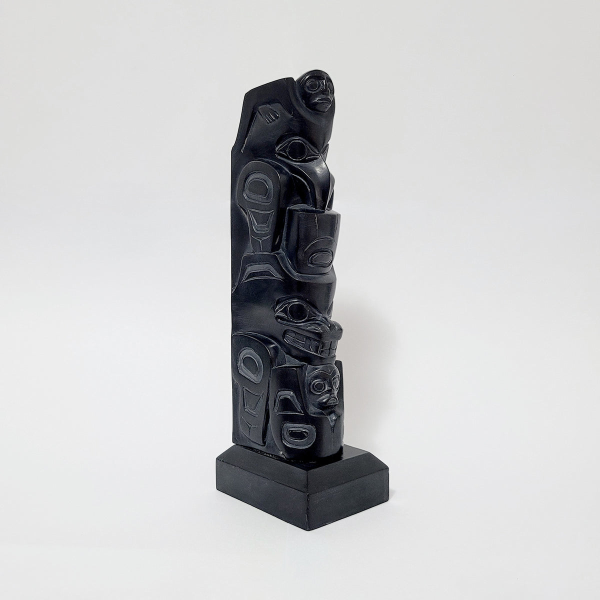 Argillite Totem Pole by Greg White Lightbown, Haida – Spirits of the ...
