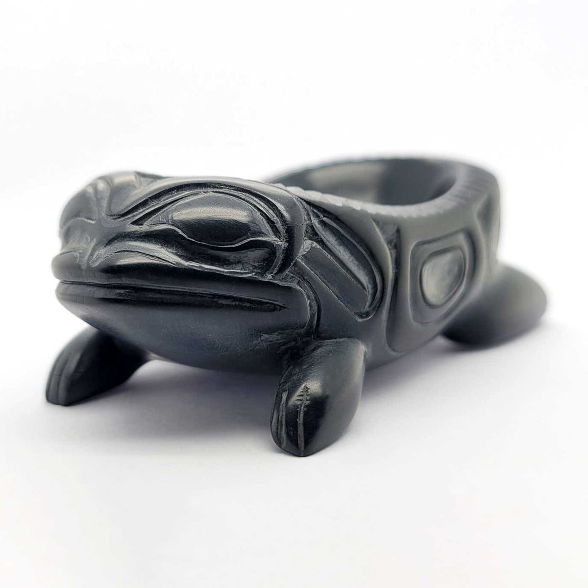 Argillite Frog Bowl by Jerome Parnell, Haida – Spirits of the West ...
