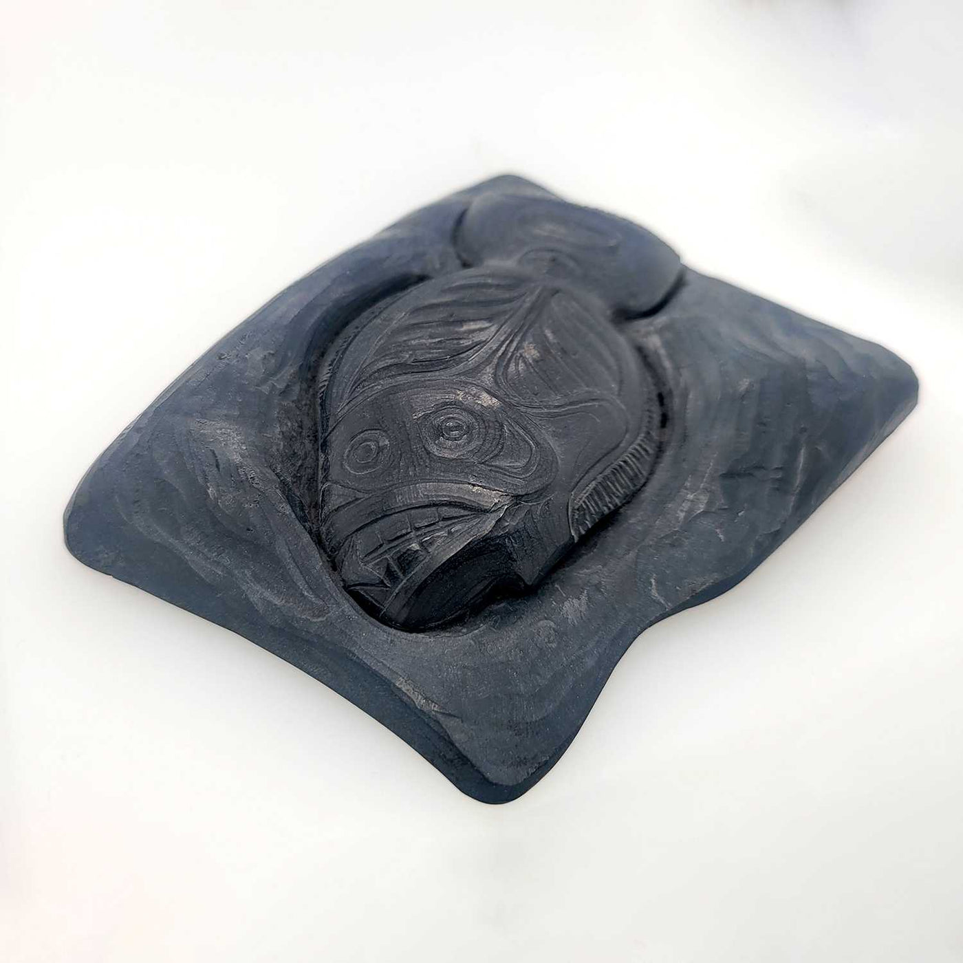 Argillite Halibut Carving by Melanie Russ, Haida – Spirits of the West ...