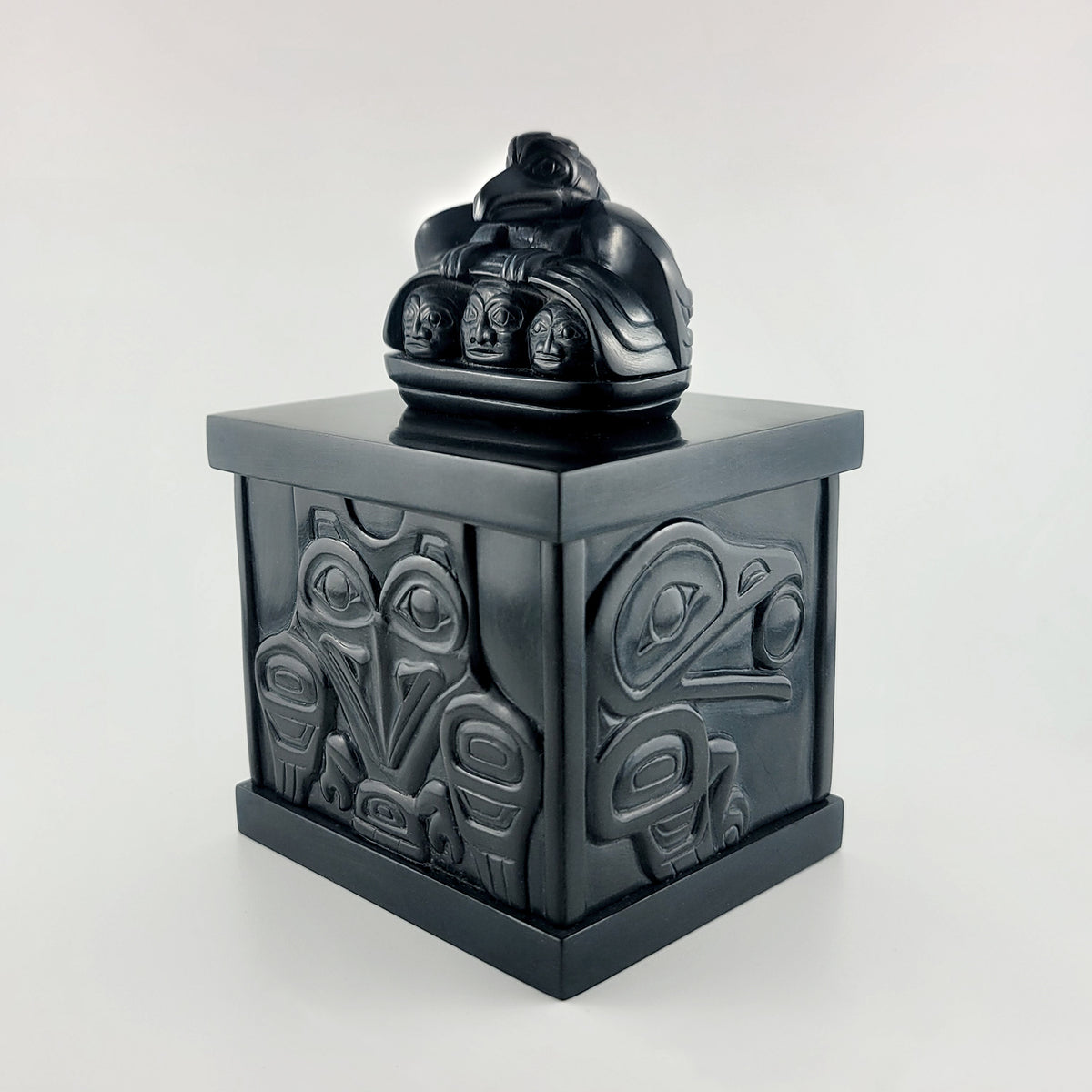 Argillite Raven Box by Gryn White, Haida – Spirits of the West Coast ...