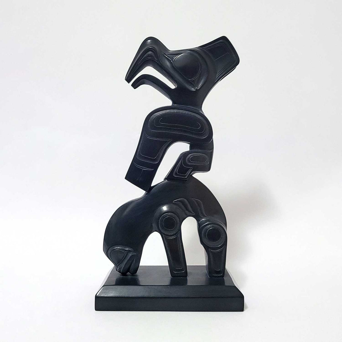 Argillite Thunderbird & Killer Whale by Greg White Lightbown, Haida ...