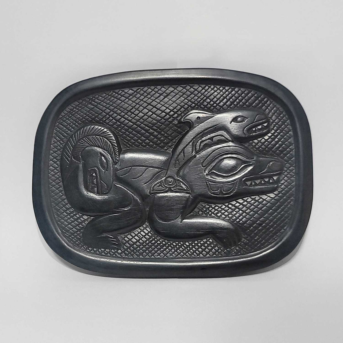 Argillite Wasgo Platter by Tom Hans, Haida – Spirits of the West Coast ...