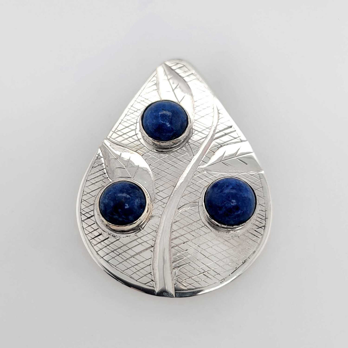 Blueberry Season Silver Pendant by Kiri Geen, Tlingit/Tutchone ...