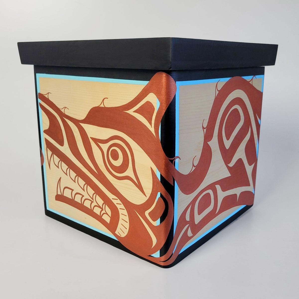 Copper Wolf Bentwood Box – Spirits of the West Coast Art Gallery Inc