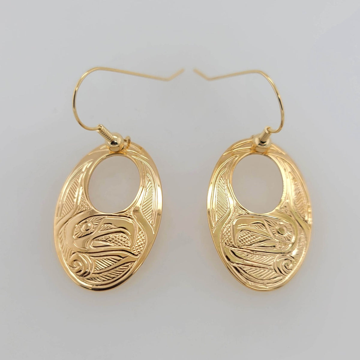 Eagle Gold Earrings by Tsimshian artist Bill Helin – Spirits of the ...