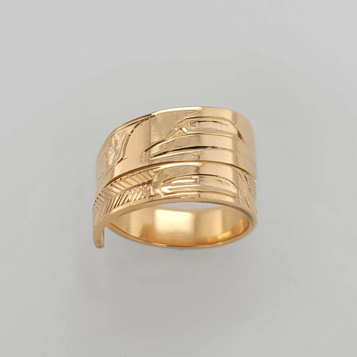 Raven Gold Wrap Ring by Carmen Goertzen, Haida – Spirits of the West ...