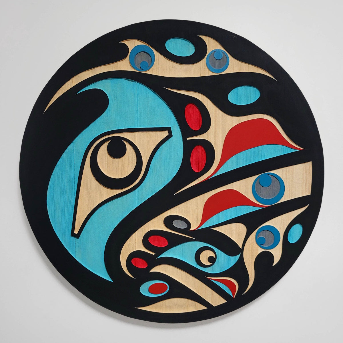 Sandblasted 24" Raven Panel by Trevor Hunt, Kwakiutl – Spirits of the ...