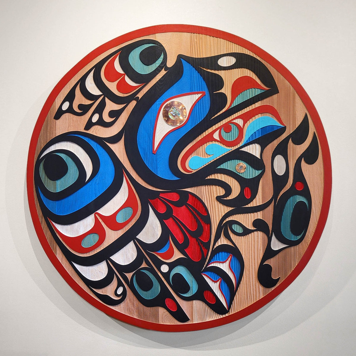 Large Sandblasted Raven Panel by Trevor Hunt, Kwakiutl – Spirits of the ...