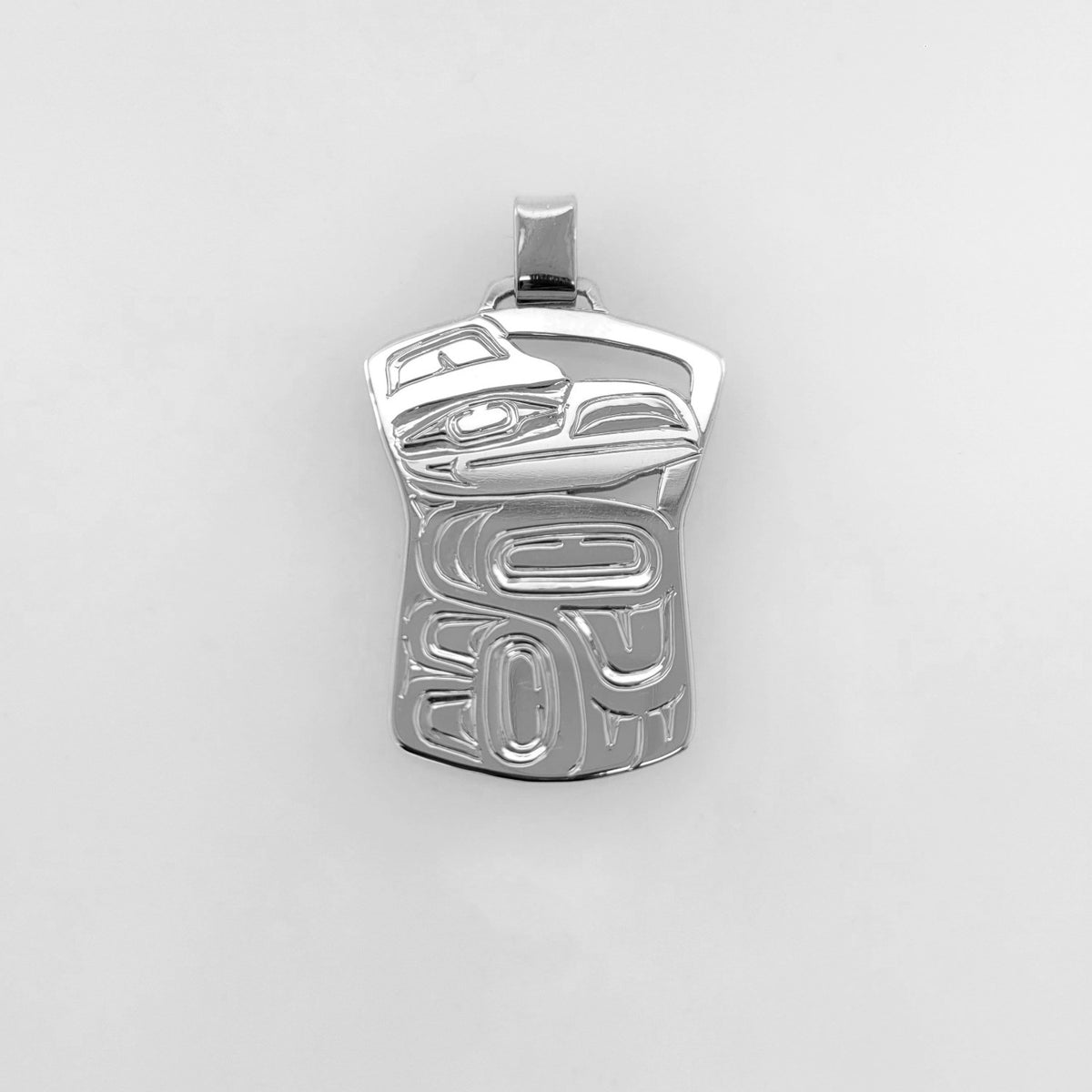 Silver Haida Copper-shaped Raven Pendant – Spirits of the West Coast ...