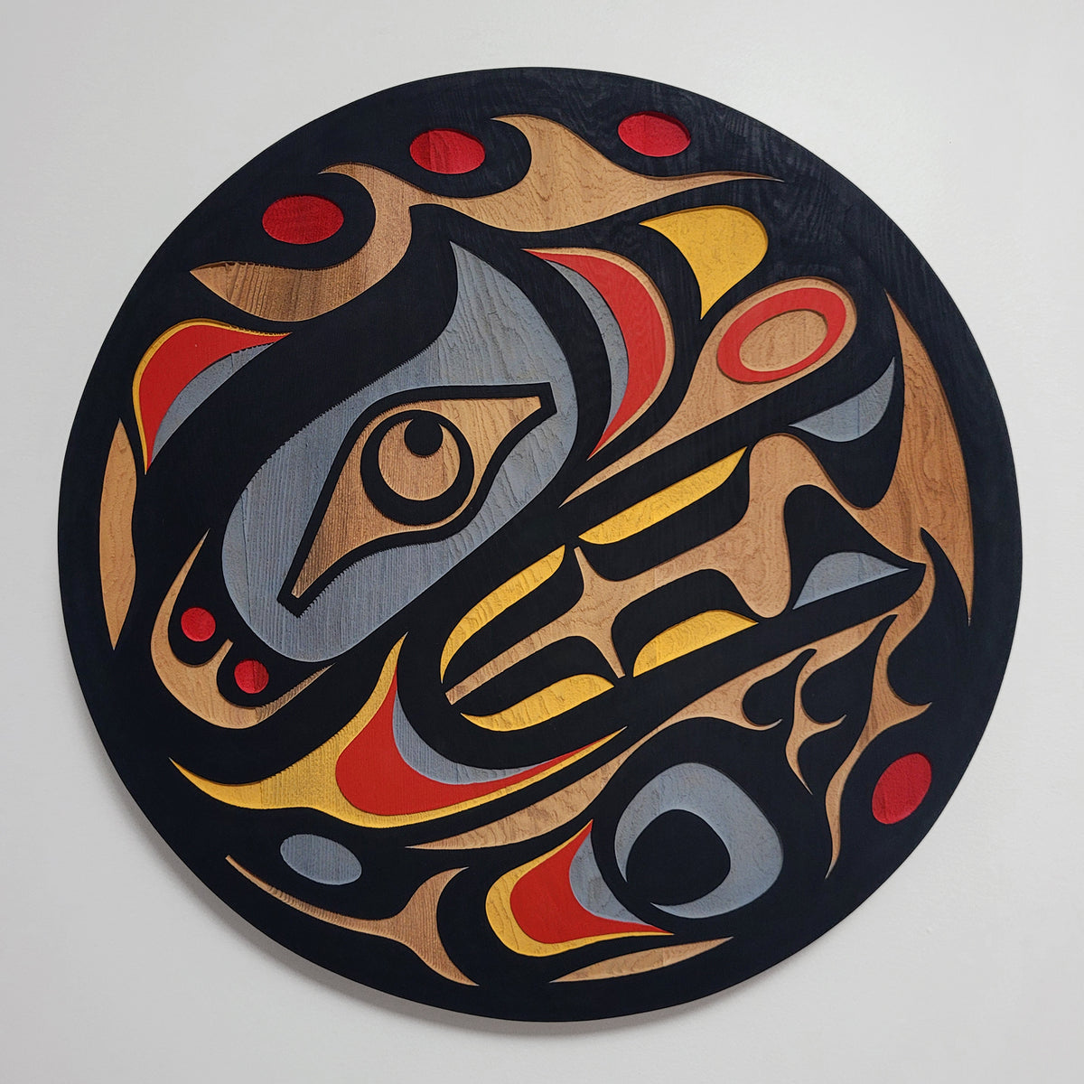 Sandblasted 24" Wolf Panel by Trevor Hunt, Kwakiutl – Spirits of the ...