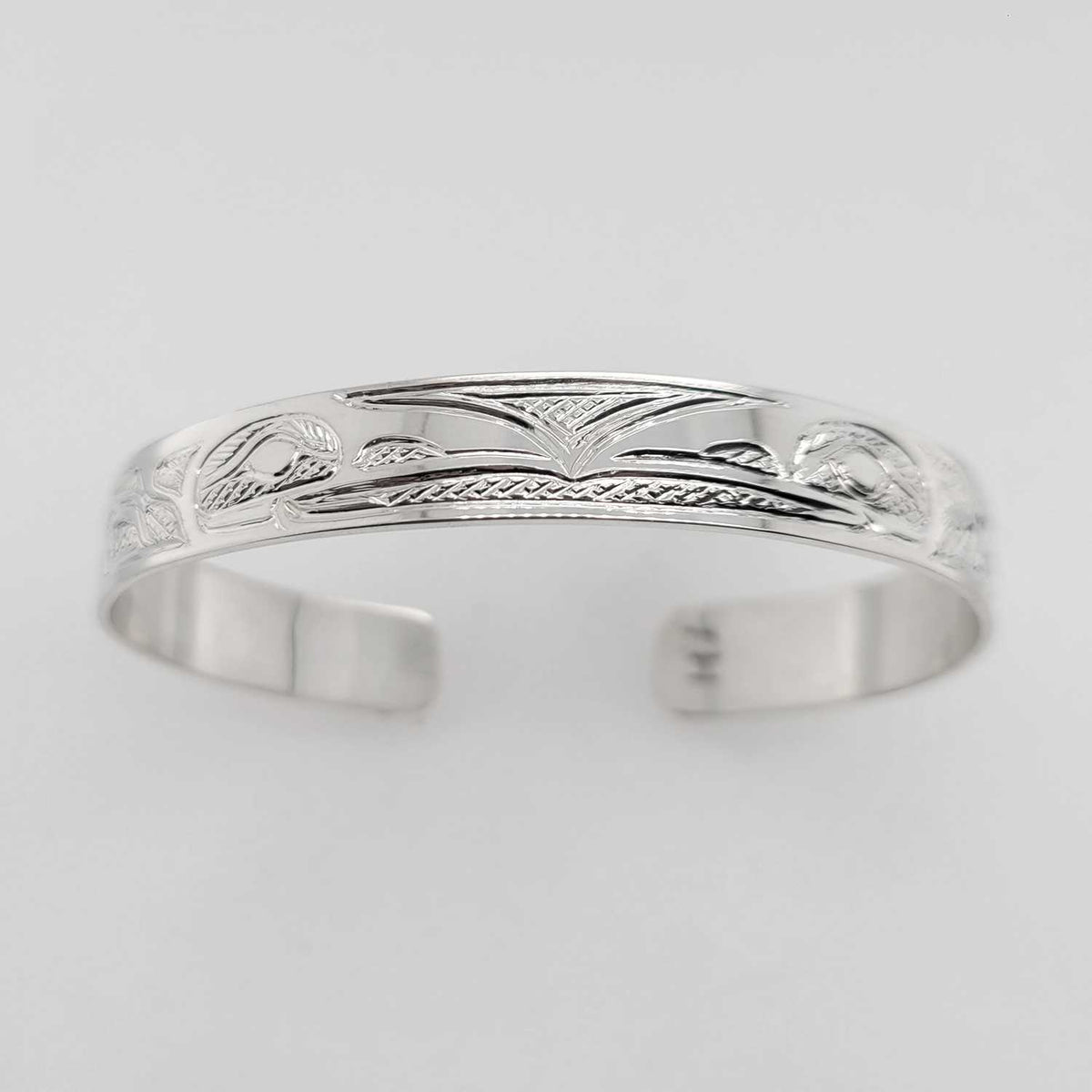 Raven Silver Bracelet by Tsimshian artist Bill Helin – Spirits of the ...