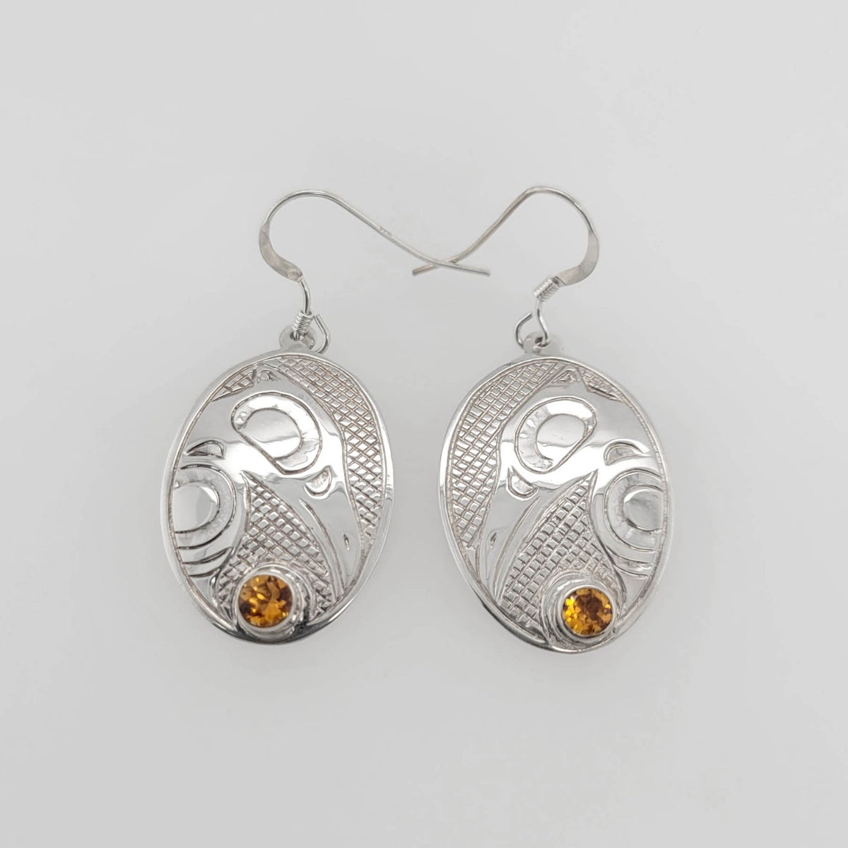 Raven Earrings with Stone by Cree artist Justin Rivard – Spirits of the ...