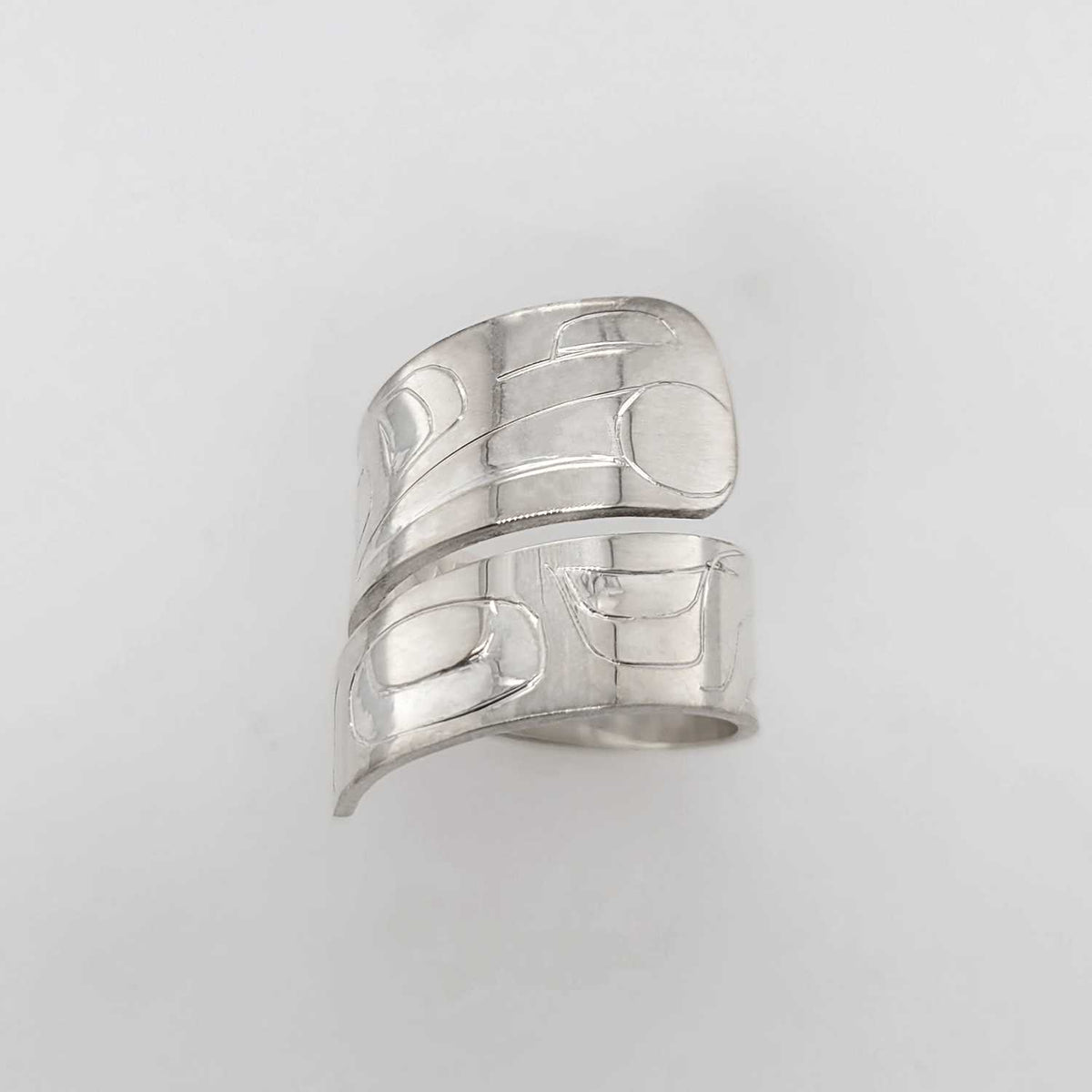 Silver Raven Steals the Light Wrap Ring by Alvin Adkins, Haida ...