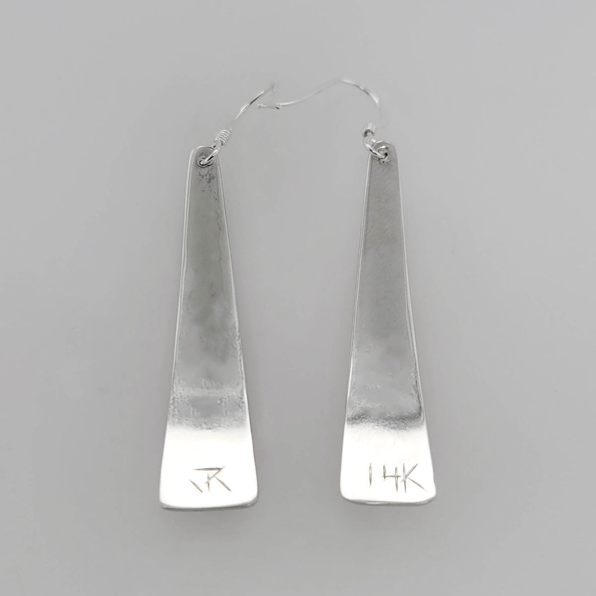 Wolf Triangle Crest Earrings in Silver and Gold – Spirits of the West ...