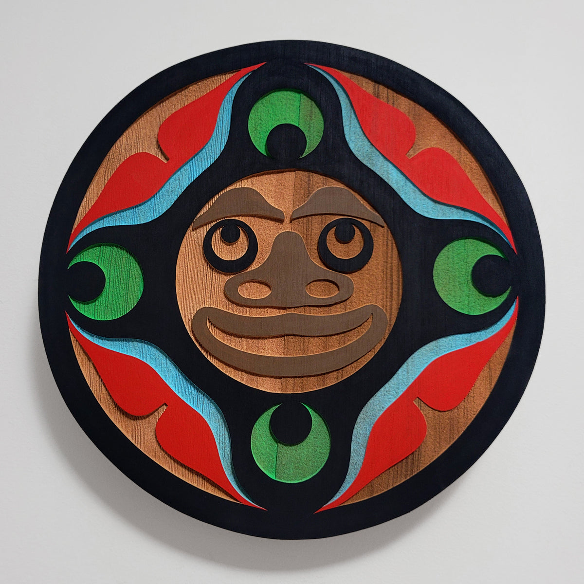 Sandblasted 12" Moon Panel by Trevor Hunt, Kwakiutl – Spirits of the ...