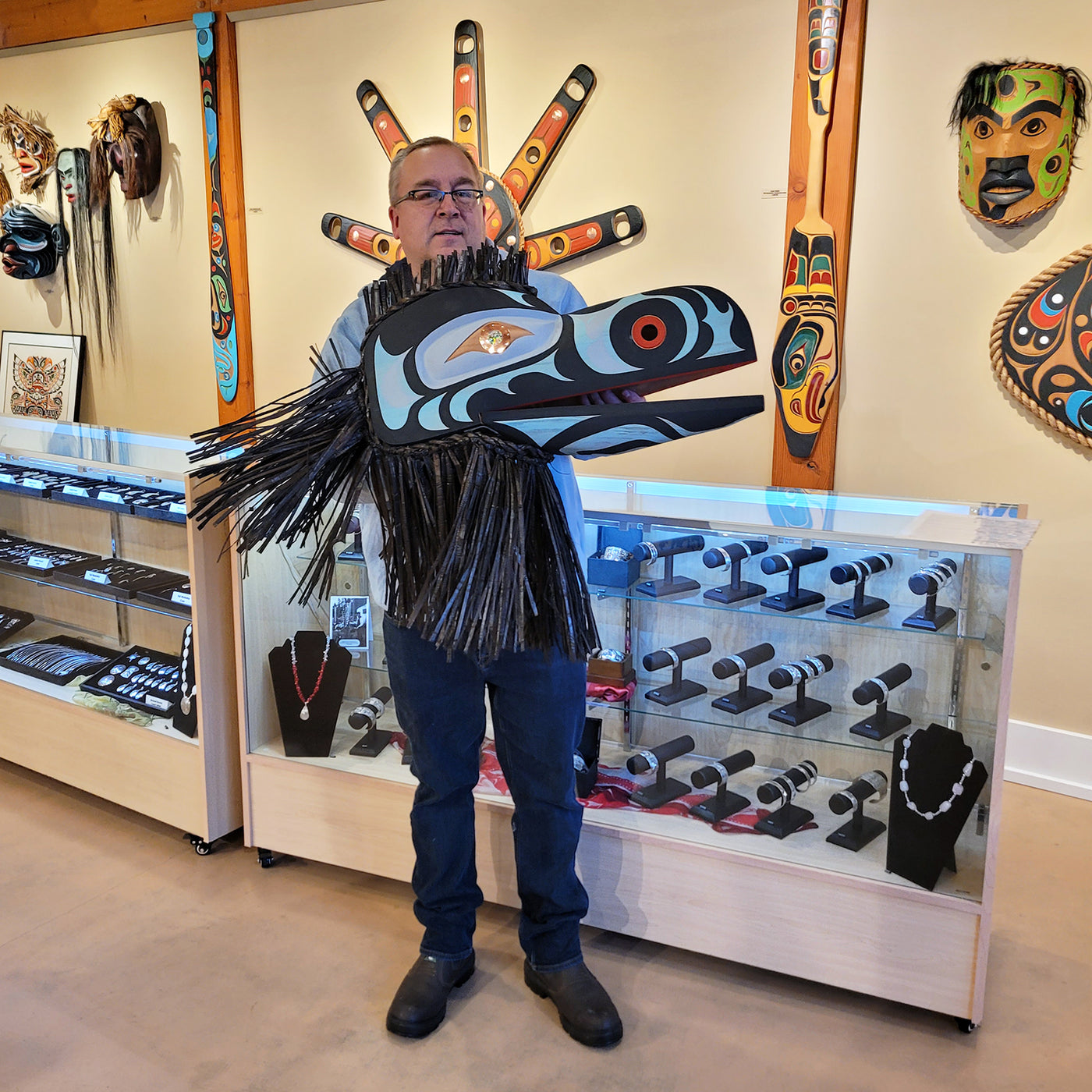 Baby Raven Headdress by Trevor Hunt, Kwakiutl – Spirits of the West ...