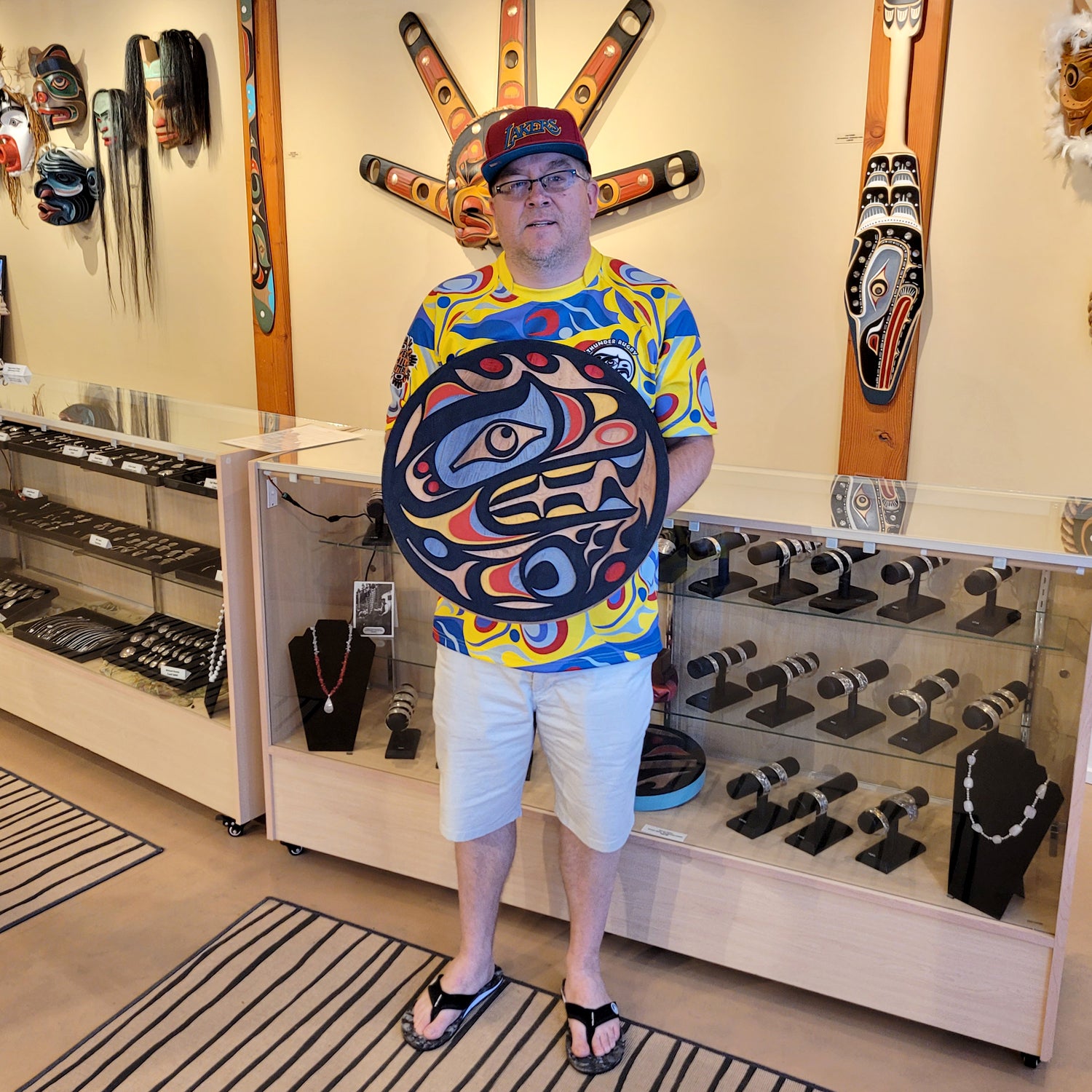 Sandblasted 24" Wolf Panel by Trevor Hunt, Kwakiutl – Spirits of the ...