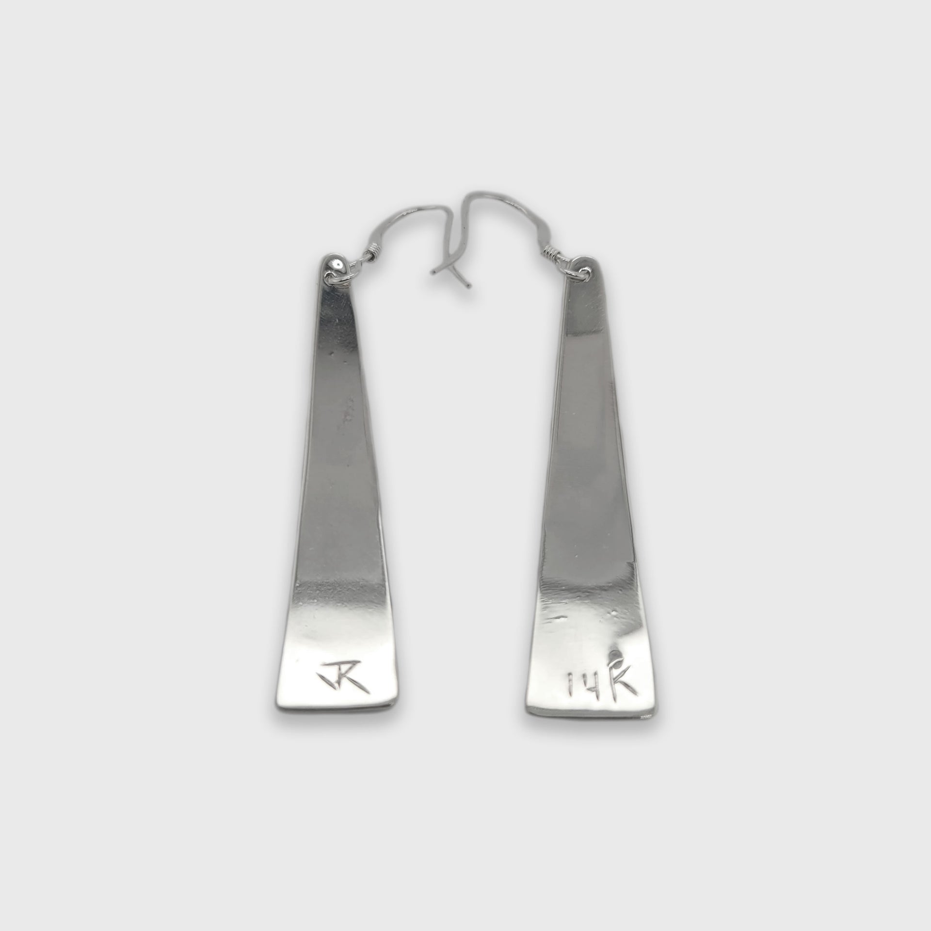 Hummingbird Triangle Crest Earrings in Silver and Gold – Spirits of the ...