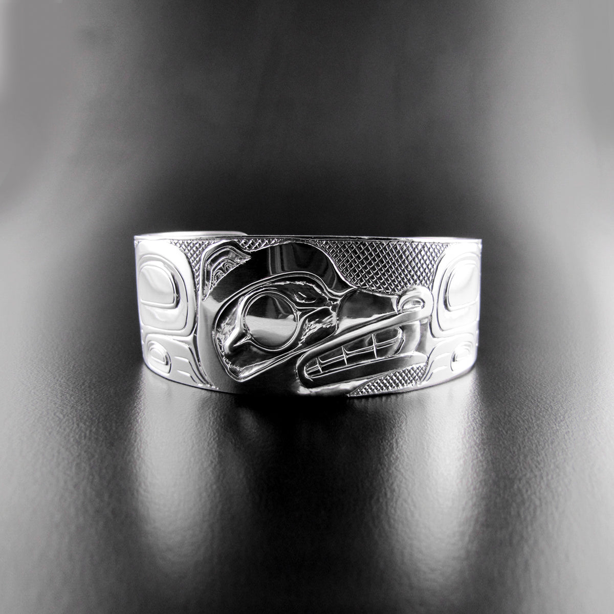 Wolf Silver Bracelet by Haida artist Carmen Goertzen – Spirits of the ...