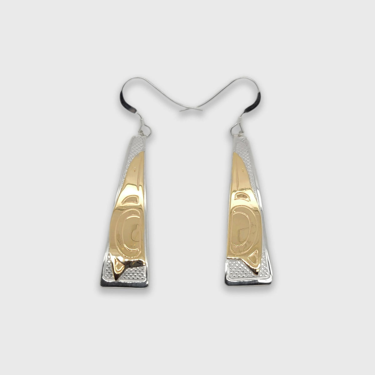 Raven Triangle Crest Earrings in Silver and Gold – Spirits of the West ...